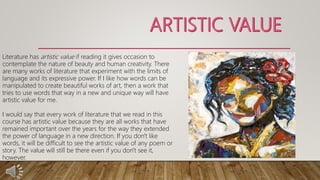 Values of Literature | PPTX