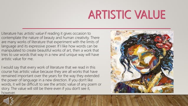 Values of Literature | PPTX | Fiction | Books and Literature