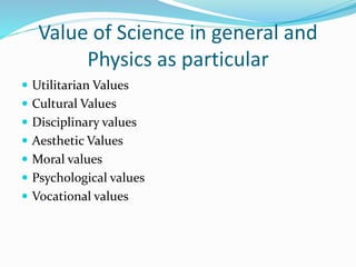 Values of science | PPTX