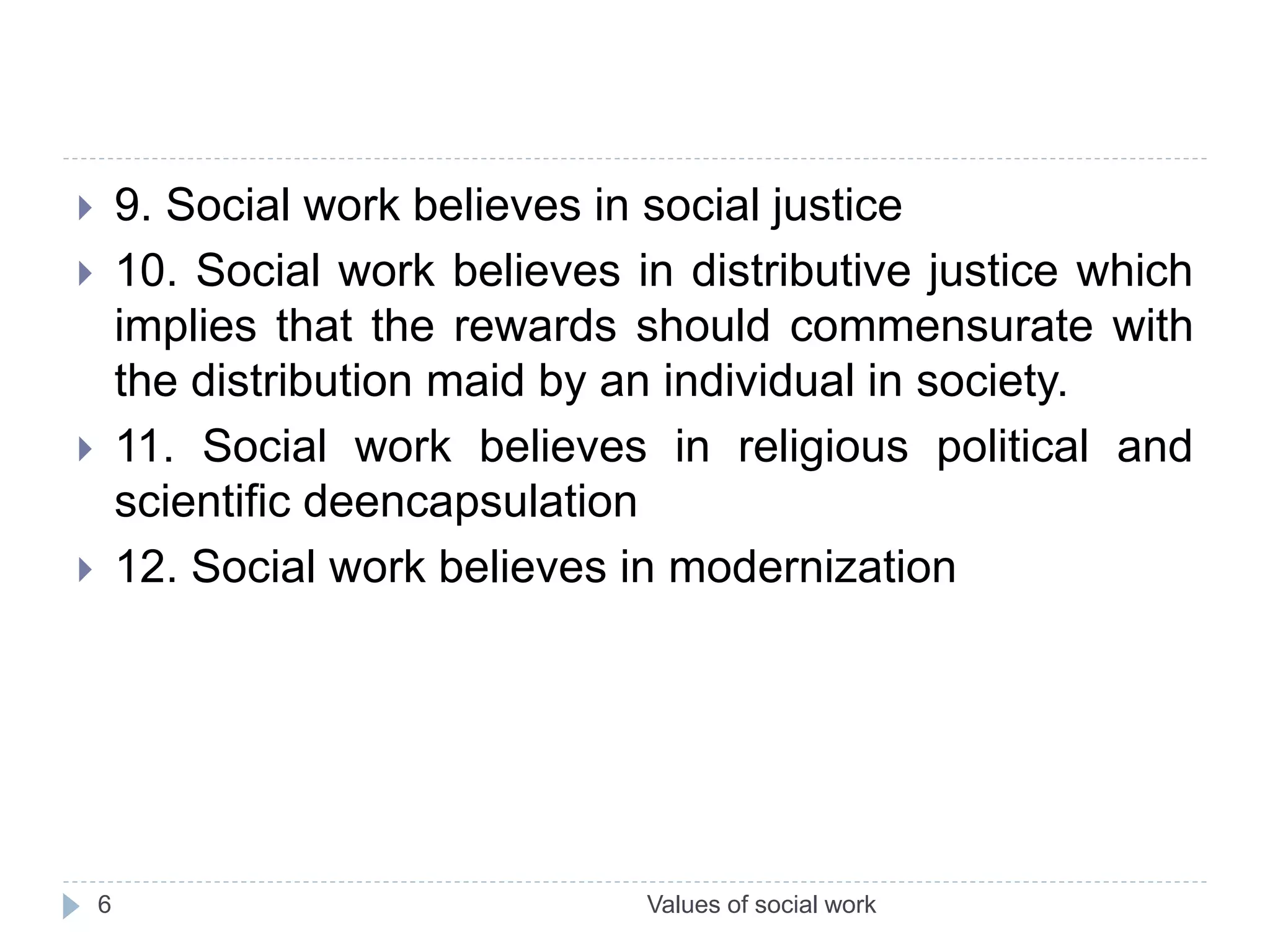Values of social work | PPTX