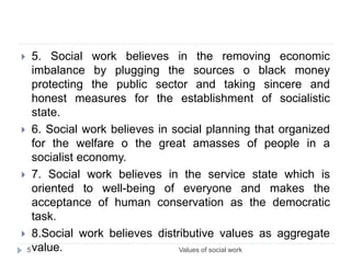 Values of social work | PPTX