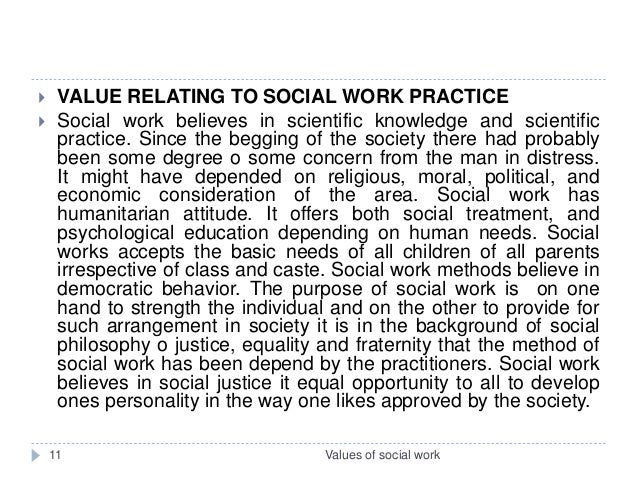 Values of social work