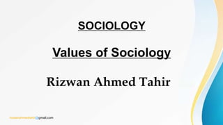 Values of Sociology Presentation | PPTX
