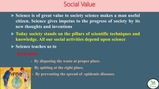 Values of studying science ppt | PPT
