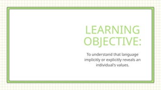 Values through Language English Presentation in Bright Modern Animated ...