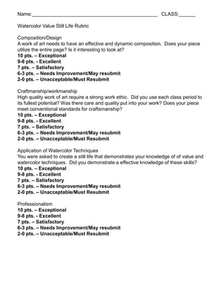 Value still life | PPTX