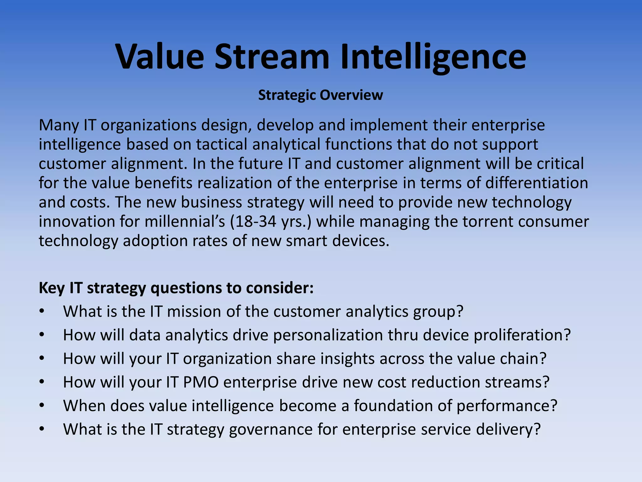 Value Stream Intelligence | PDF