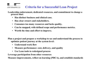 Value Stream Management for Lean Healthcare | PDF | Healthcare Industry ...