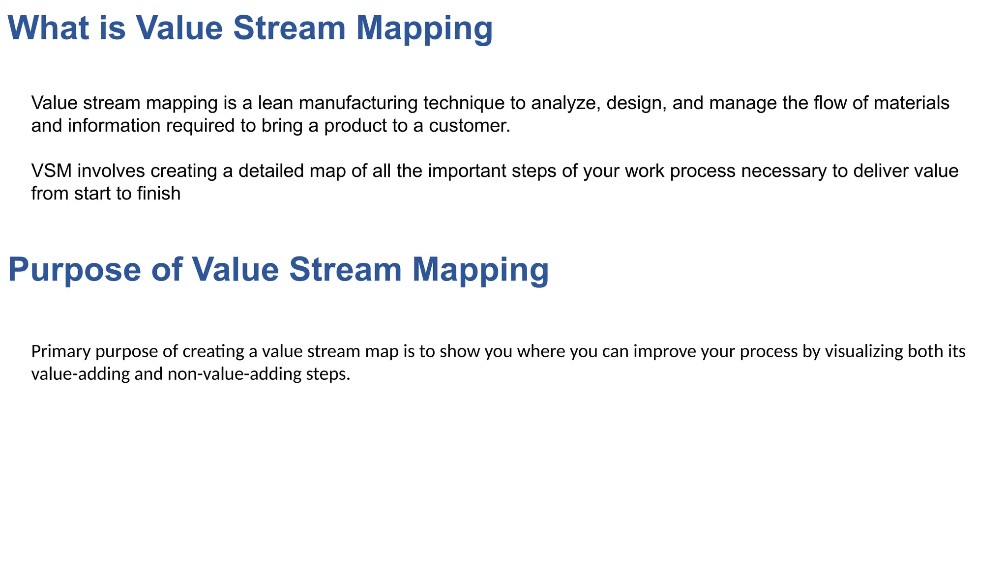 Value Stream Mapping ( Lean manufacturing ) | PPTX