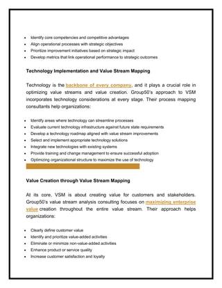 Value Stream Mapping - Group50 Consulting | PDF