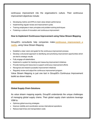 Value Stream Mapping - Group50 Consulting | PDF