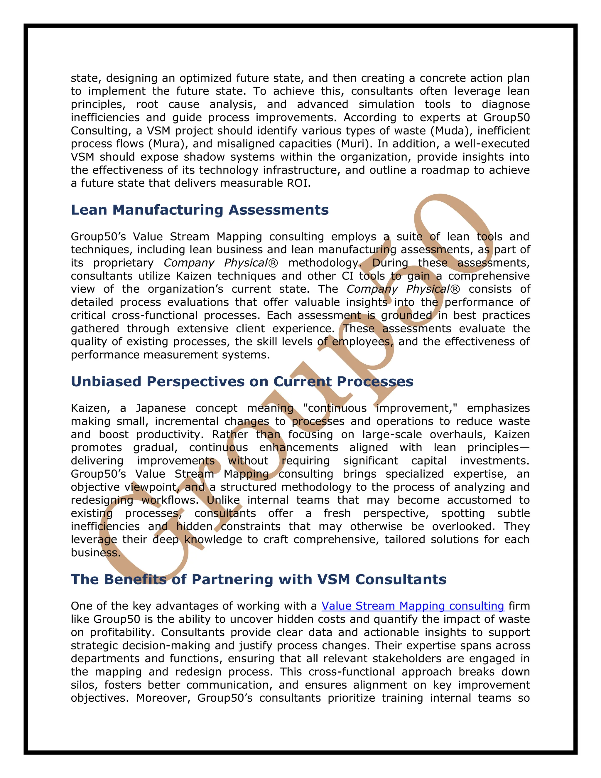 Unlocking Efficiencies and Boosting Profitability with Value Stream Mapping Consulting | PDF