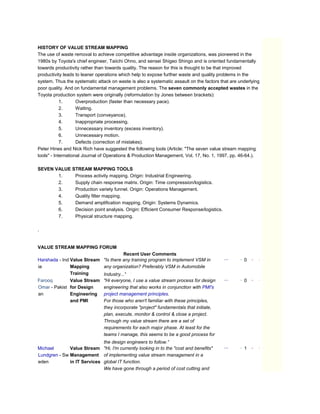 Value stream mapping f | DOC | Logistics | Business