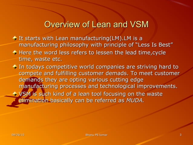 Value stream mapping- lean manufacturing tool | PPT