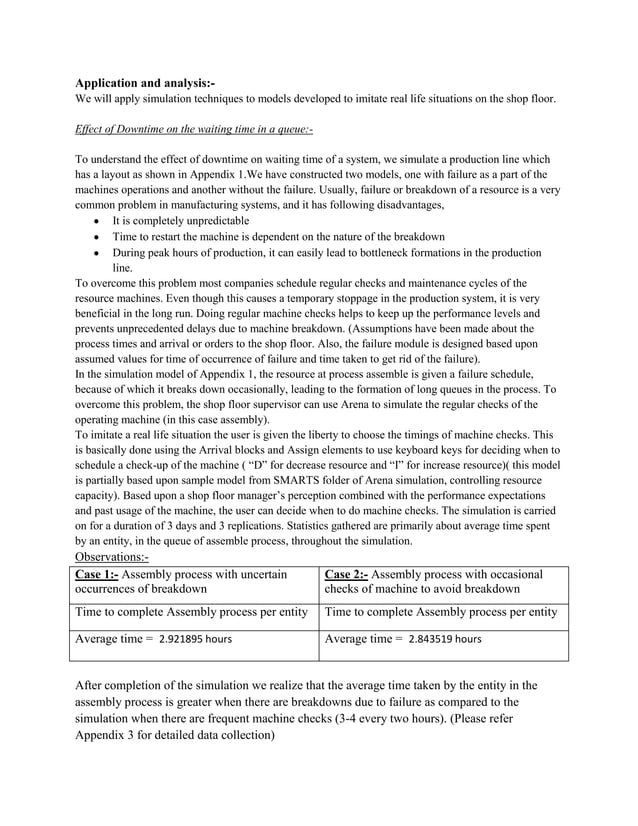 Value stream mapping using simulation with ARENA | DOCX
