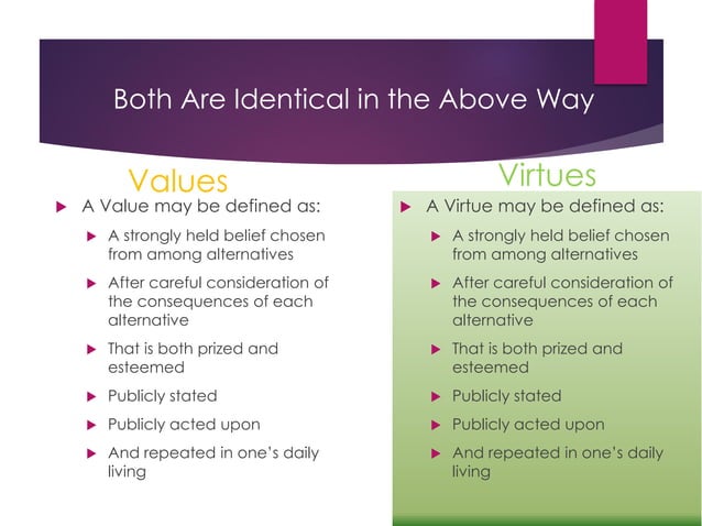 Values virtue clarification | PDF