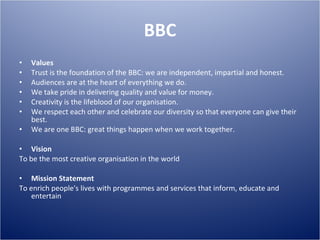 Values, Vision & Mission Statement | PPT