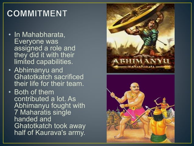 Values we learn from mahabharata | PPT