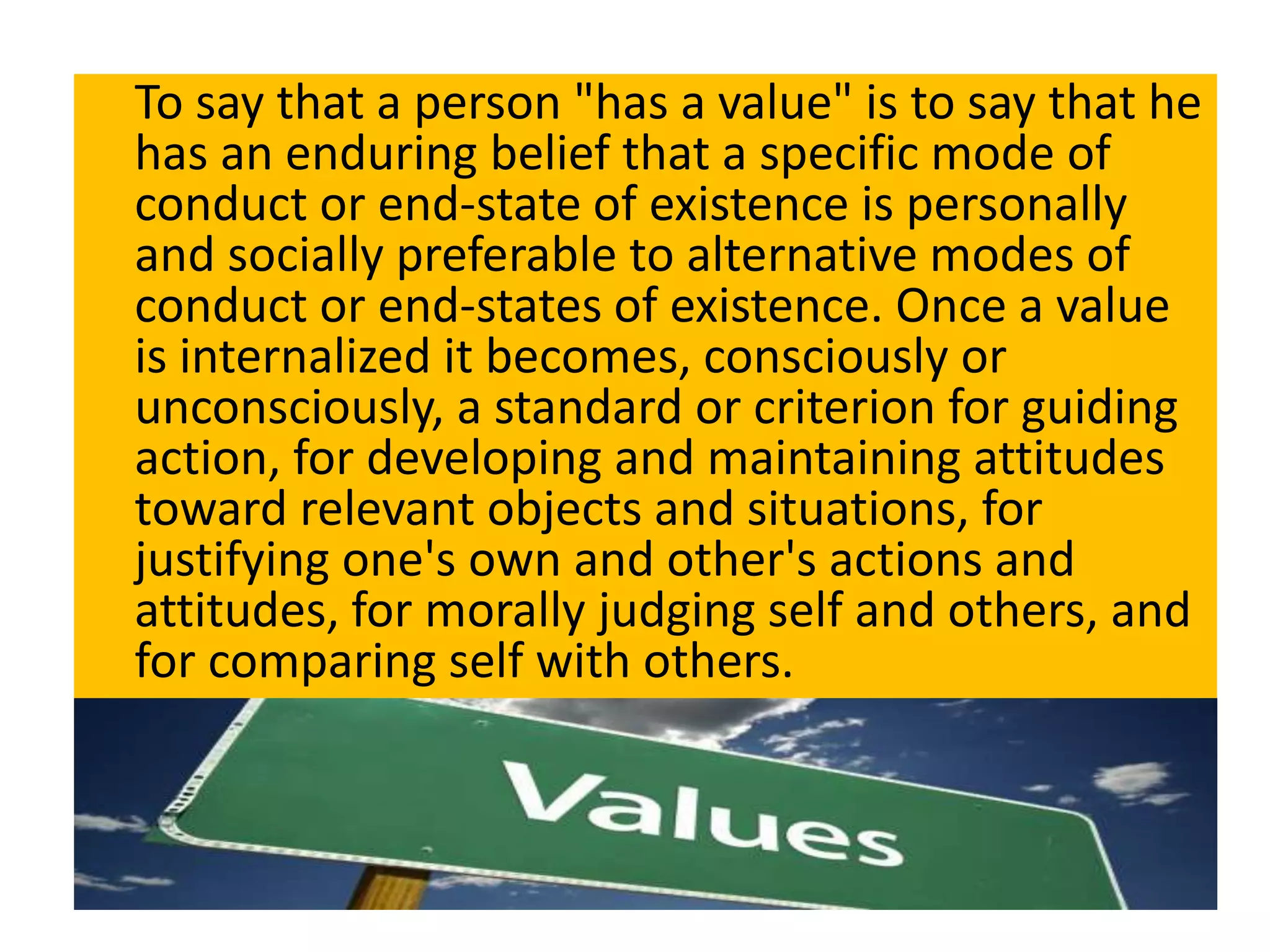 Value system and value teaching | PPT