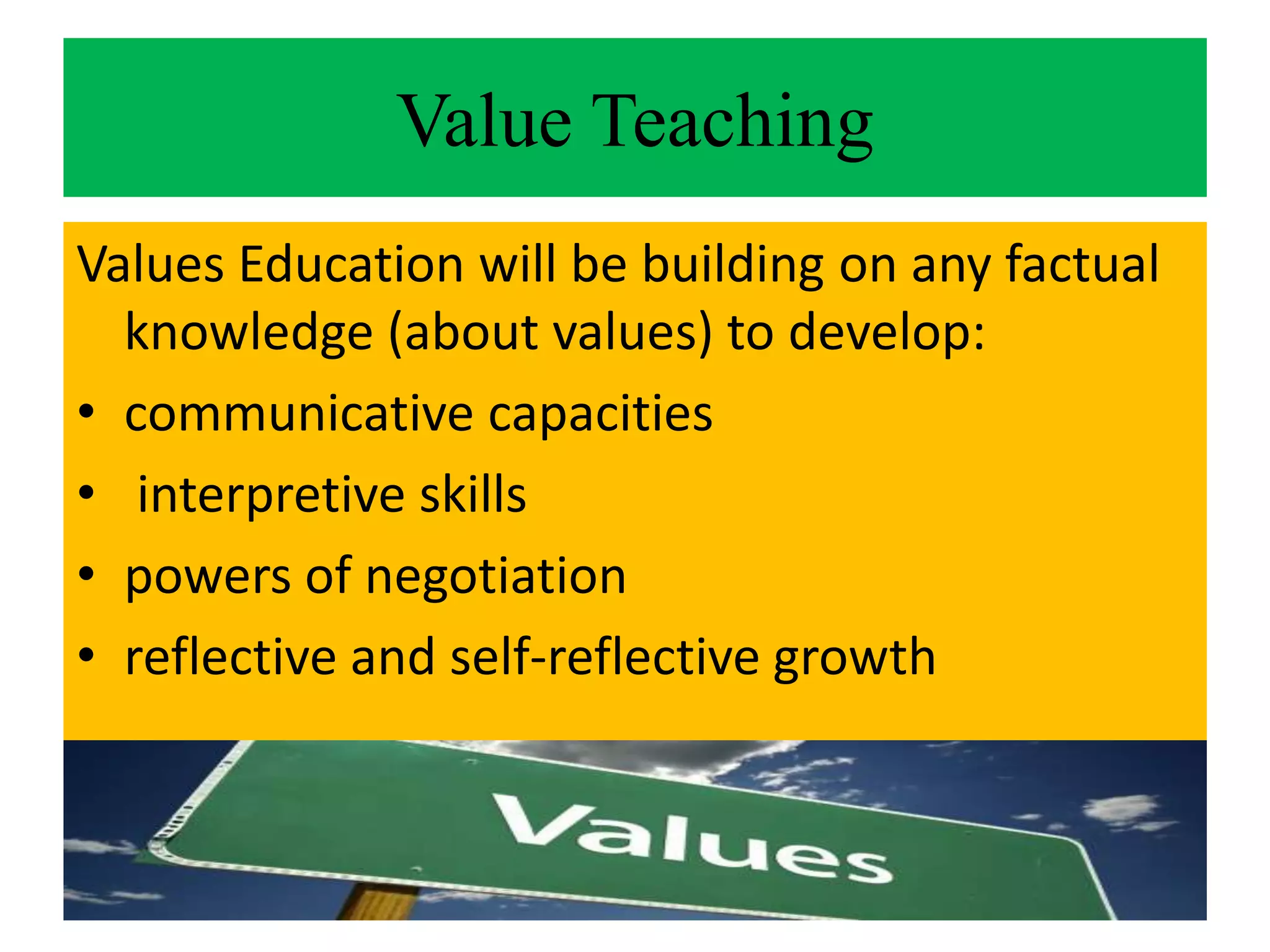Value system and value teaching | PPT