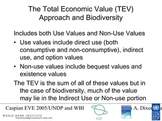 Valuing Biodiversity – Use and Non-use Values and Their Economic Measurement | PPT