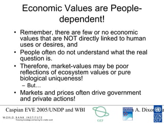 Valuing Biodiversity – Use and Non-use Values and Their Economic ...
