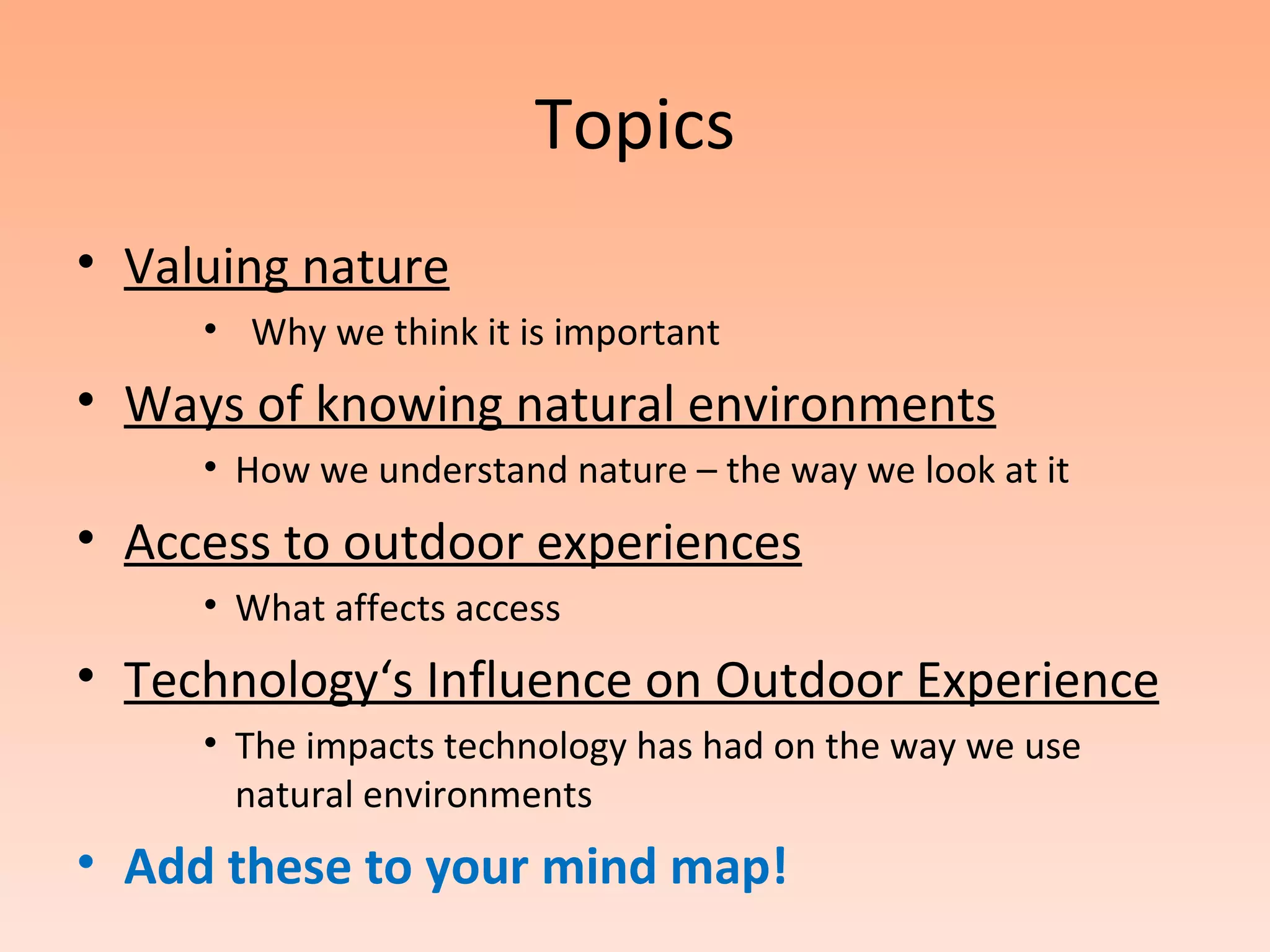 Valuing nature | PPT