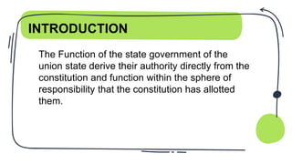 Functions of state government | PPTX | Business | Business and Finance