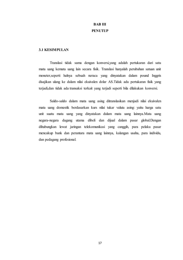 Contoh Makalah Valuta asing | DOCX