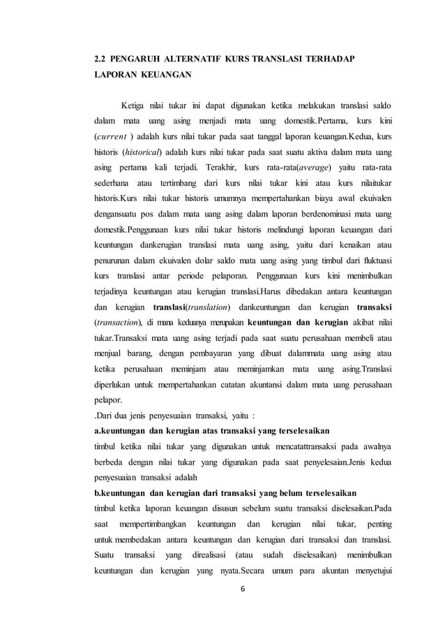 Contoh Makalah Valuta asing | DOCX