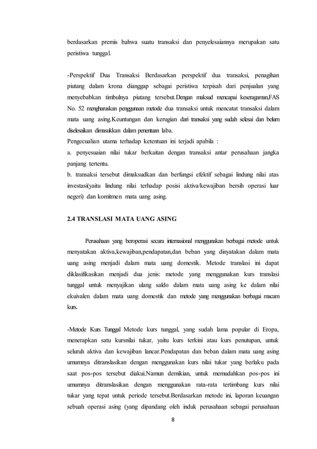 Contoh Makalah Valuta asing | DOCX