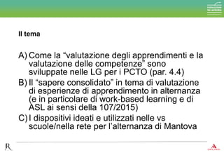Valutare i PCTO (Vergani) | PDF