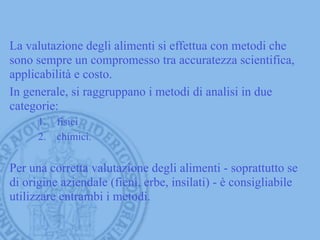Valutazione degli alimenti di interesse zootecnico | PDF