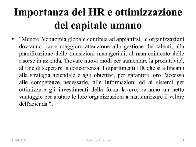 Valutazione del capitale umano | PPT