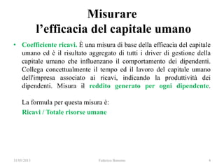 Valutazione del capitale umano | PPTX