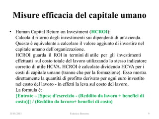 Valutazione del capitale umano | PPTX