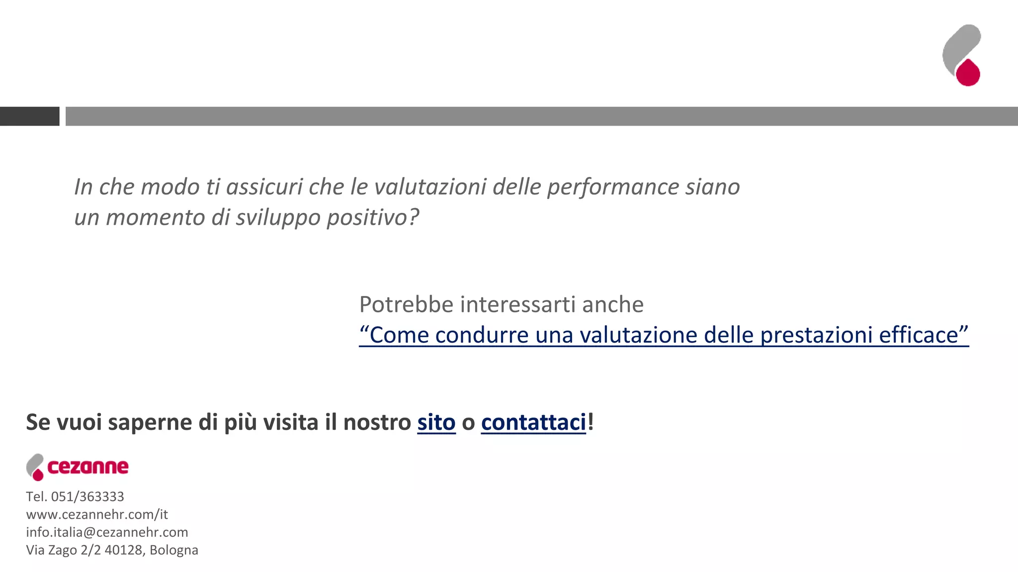 Valutazione delle performance: come quando e perchè! | PPTX