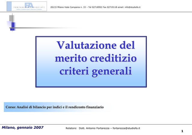Valutazione merito creditizio | PDF