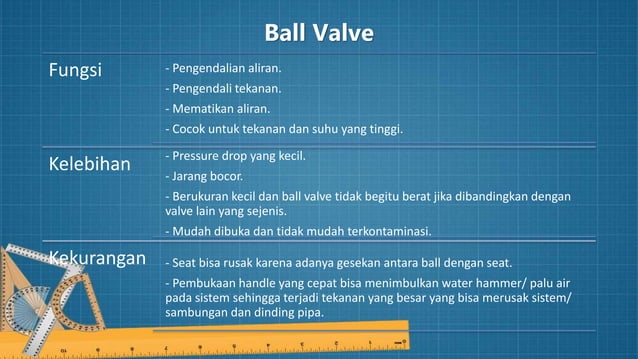 Valve Part 1 - Berdasarkan Jenis dan Tipe Bukaan | PPTX