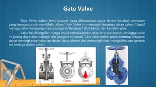 Valve Part 1 - Berdasarkan Jenis dan Tipe Bukaan | PPTX