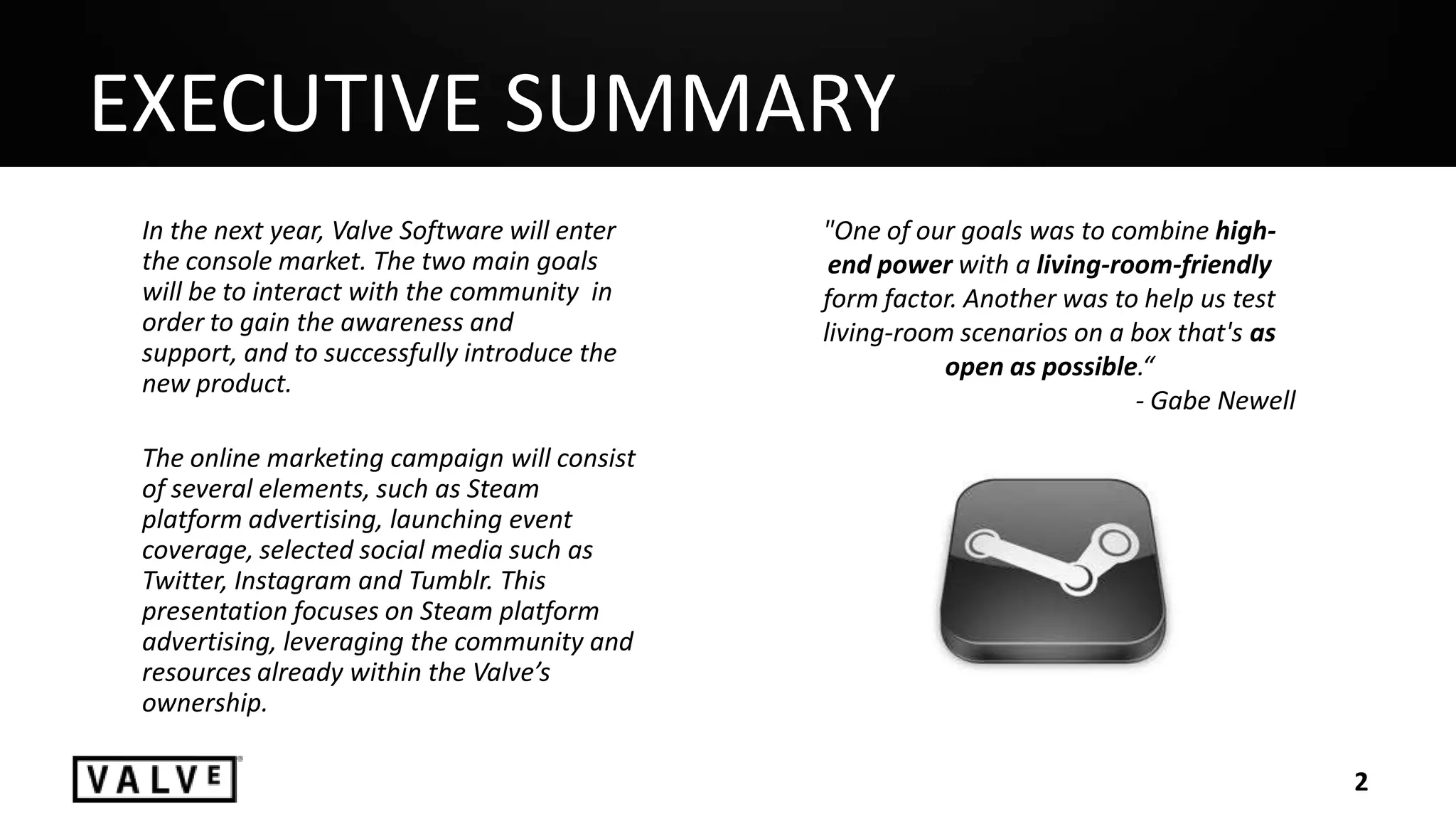 Valve - Online Marketing Campaign | PPTX