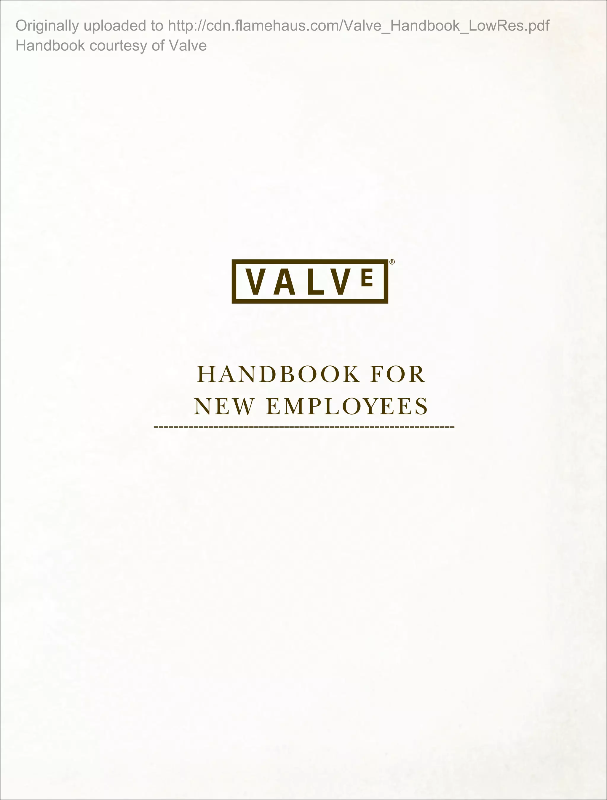 Valve Employee Handbook | PDF