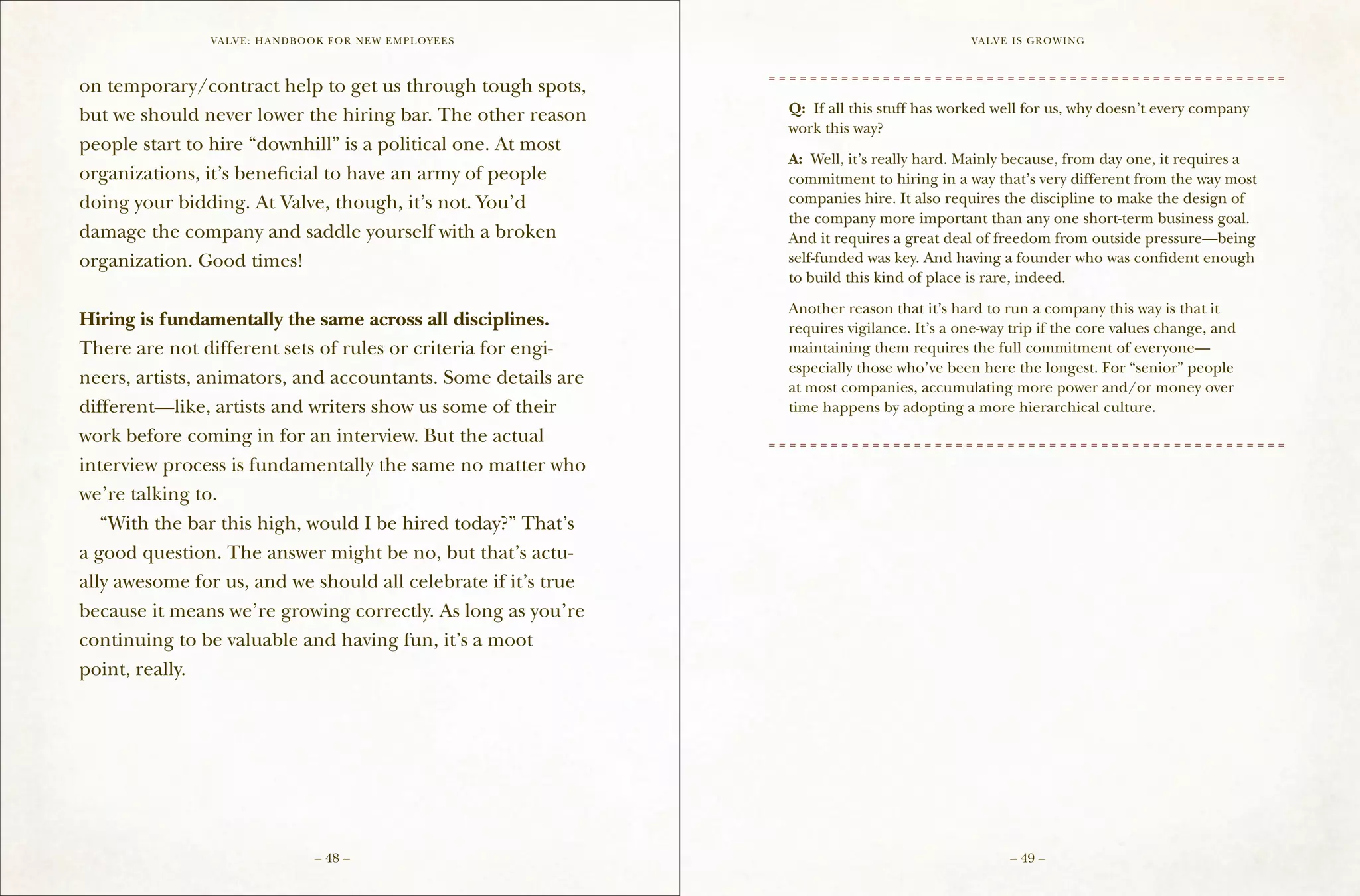 Valve Employee Handbook | PDF