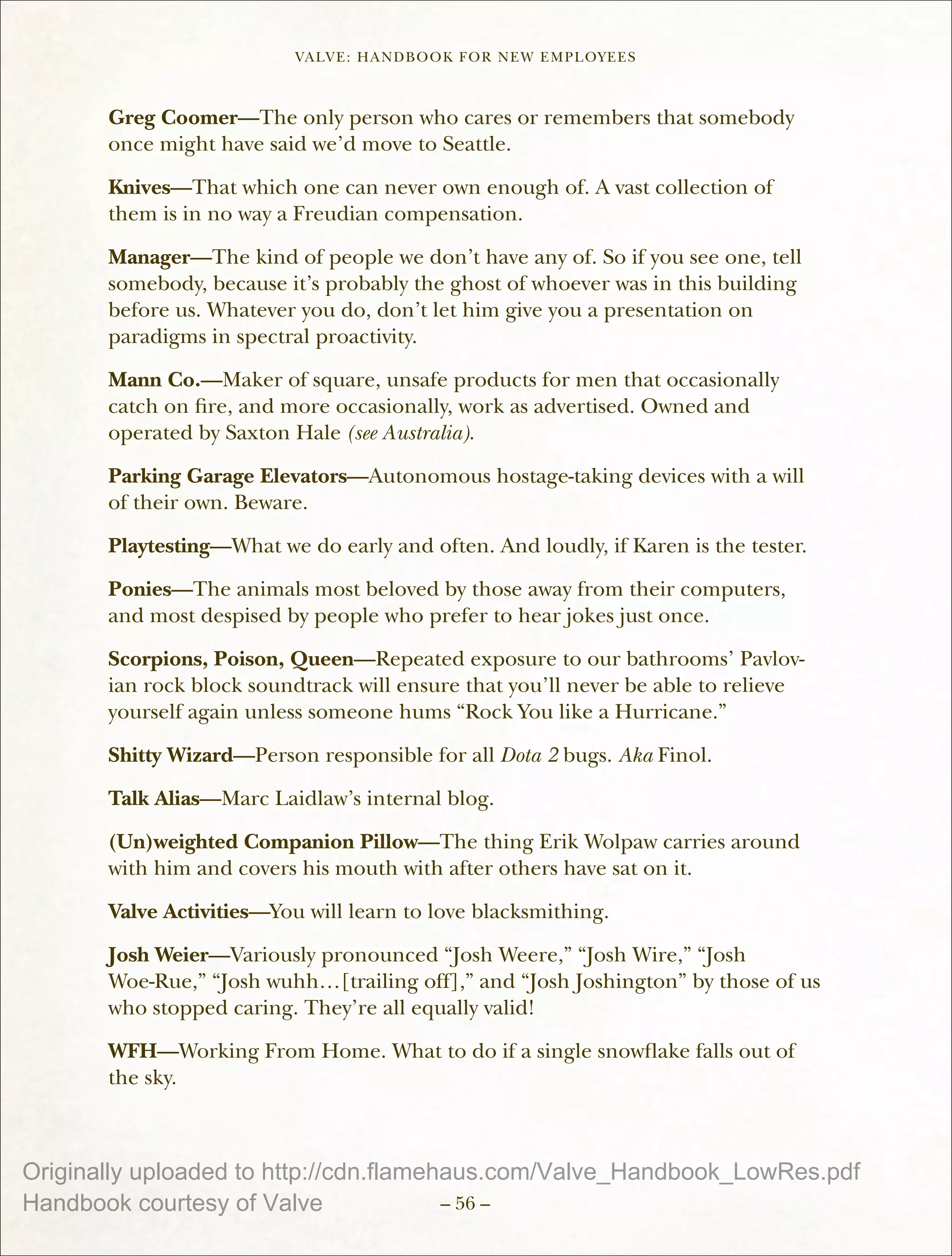 Valve Employee Handbook | PDF
