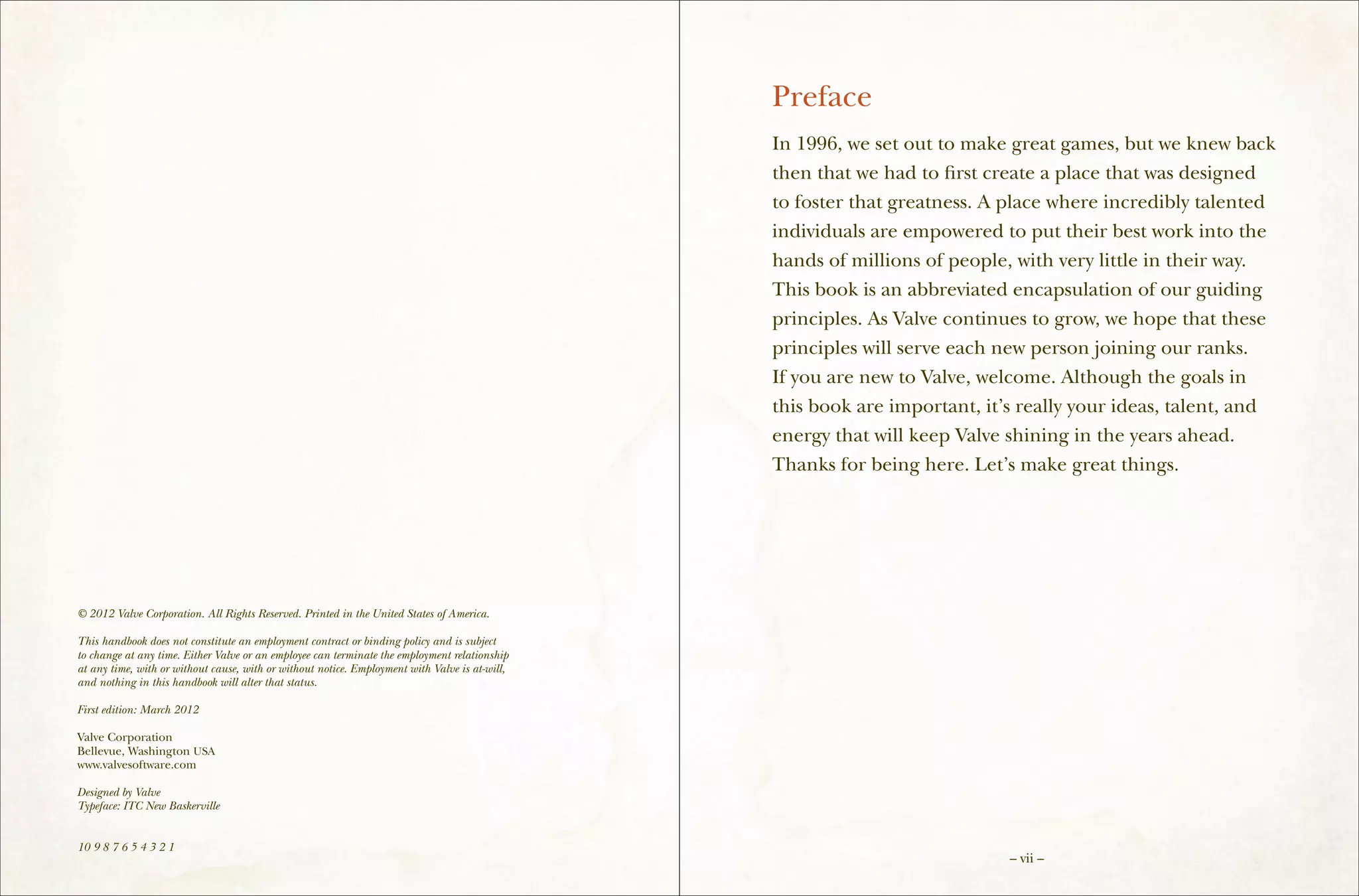 Valve Employee Handbook | PDF