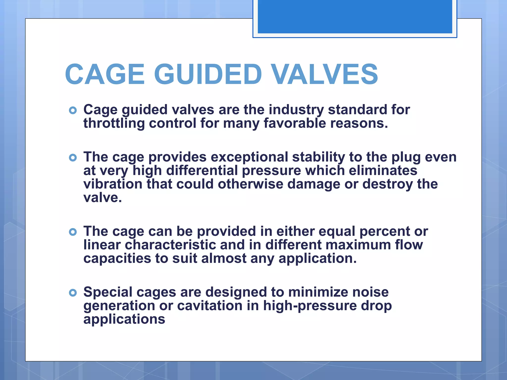 Design and analysis of control valve with a multi stage anti cavitation ...