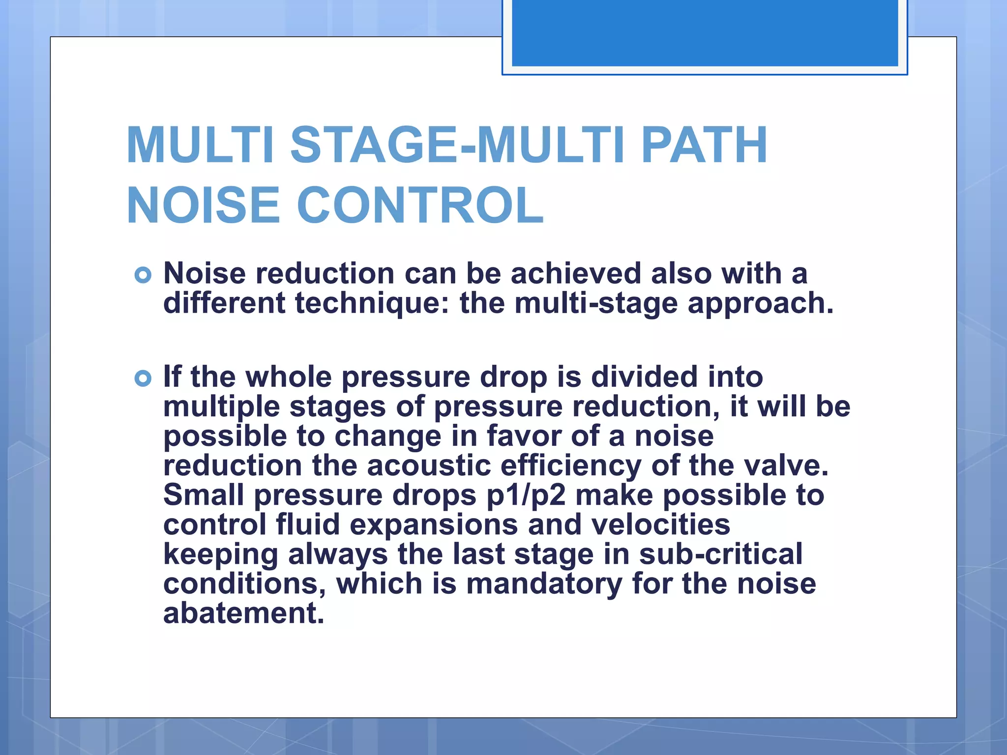 Design and analysis of control valve with a multi stage anti cavitation ...