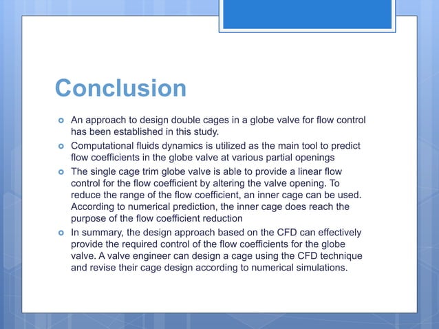 Design and analysis of control valve with a multi stage anti cavitation ...