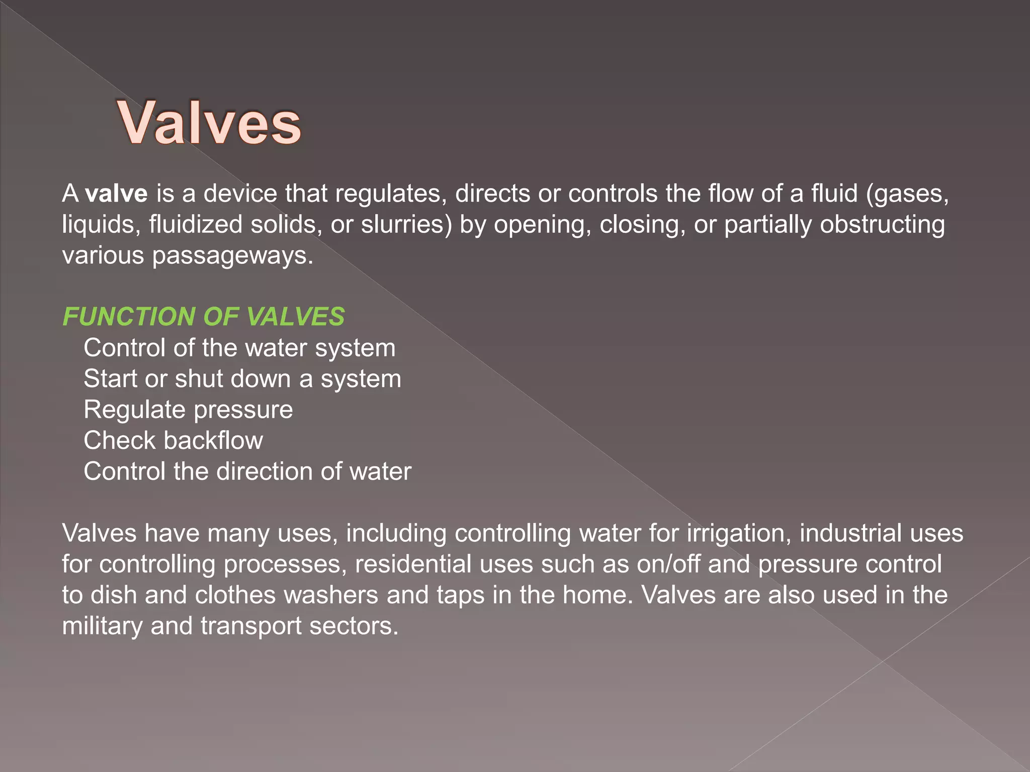 Valves | PPTX
