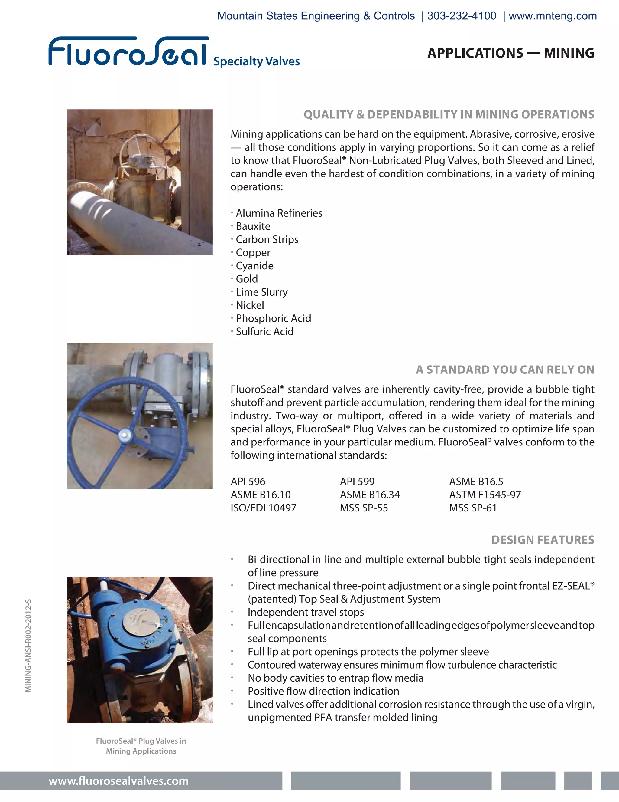 Valves Used in Mining Operations | PDF